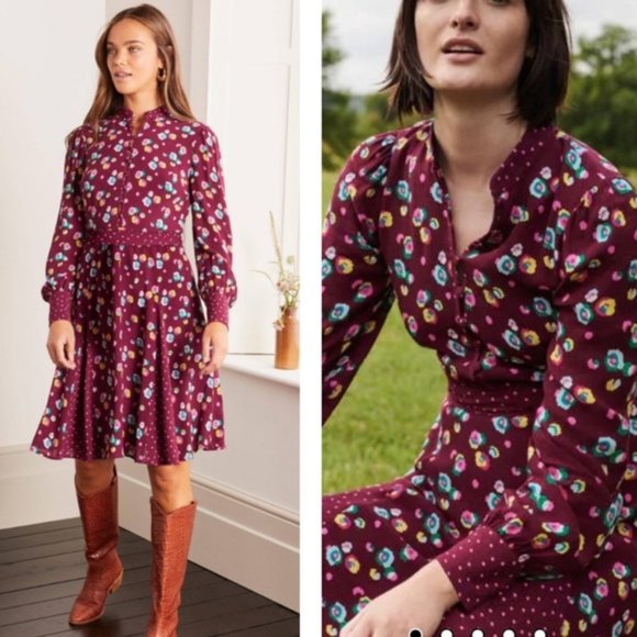 Boden | Dresses | Boden Christina Dress Ruby Ring Billowy Peony 4l ...